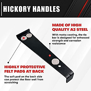 C&T 12.2In Pull bar for Vinyl Plank Flooring, Heavy Duty Laminate Wood Flooring Installation Set, Black