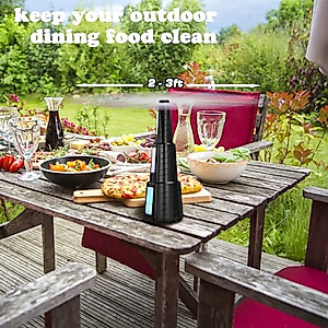 CWLAKON Food Fan Rechargeable, Collapsible Food Fans for Outdoor Indoor Table Top, with Holographic Blades for Outside Eating, BBQ, Dining, Restaurant, Kitchen, Picnic, Patio, 2 Pack