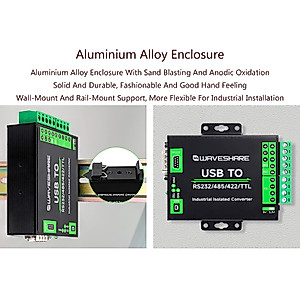 USB to RS232/485/422/TTL Converter with FT232RNL Chip, Industrial Isolated USB Adapter with Multiple Protection, Support Multi Devices and Android, Windows 11 / 10 / 8.1 / 8 / 7, Etc Multi System