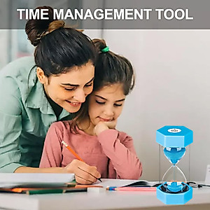 SuLiao Hourglass Sand Timers for Kids, 1/3/5/10/30 Minutes Acrylic Sand Clock, Colorful Plastic Sand Watch Hour Glass Sandglass for Classroom, Games, Kitchen (Pack of 5)