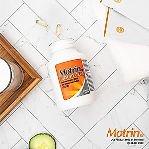 Motrin IB Liquid Gels, Ibuprofen 200 mg, Pain Reliever & Fever Reducer Minor Arthritis Pain, Muscular Aches, Headache, Menstrual Cramps & Backache, NSAID, 80 Ct