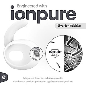 KeyBudz EarBuddyz for AirPods 3 Ear Hooks Covers [Added Storage Pouch] Anti Slip Accessories Compatible with Apple AirPod 3 - Small, Medium, Large Pairs (White)