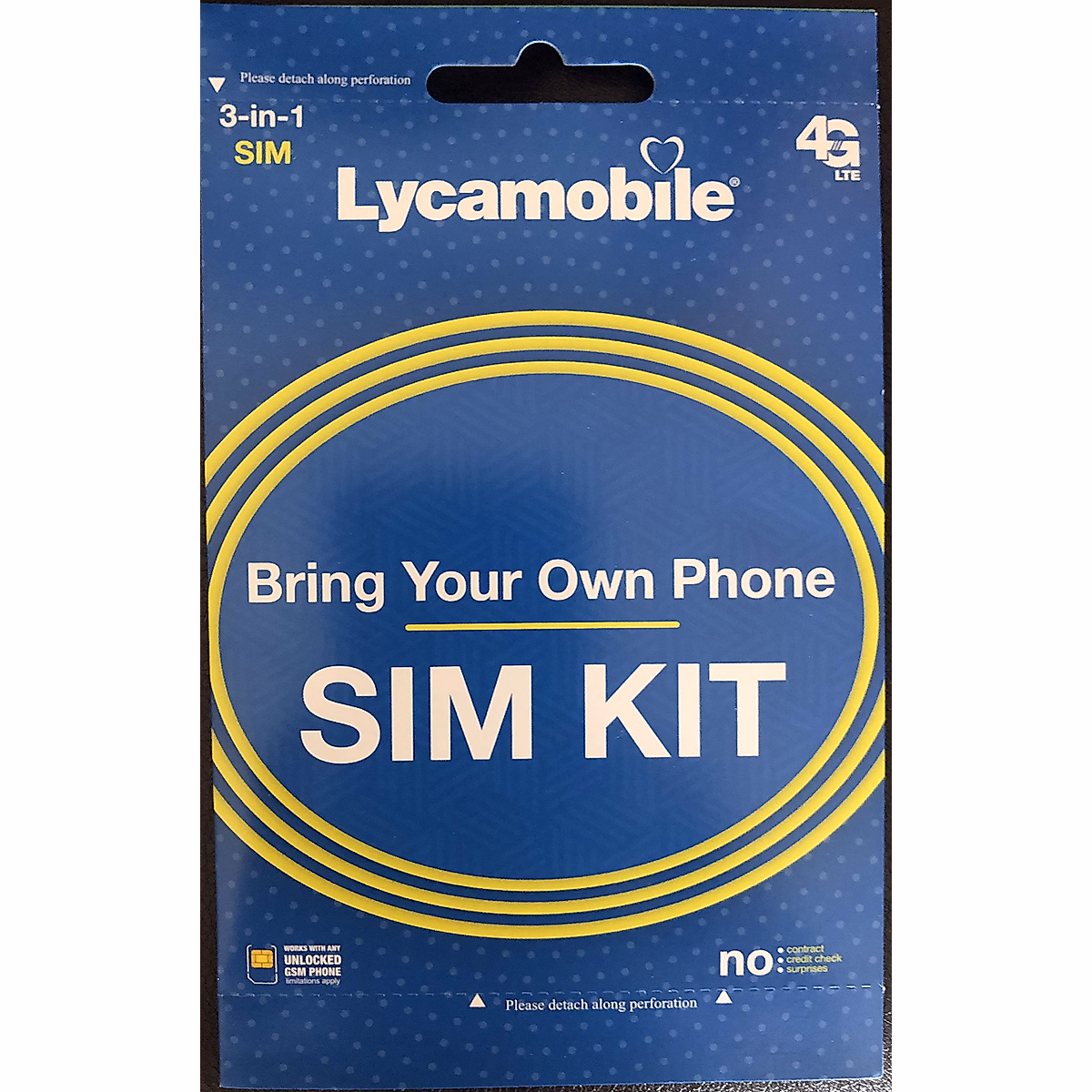 Lycamobile USA Complete SIM Kit - White