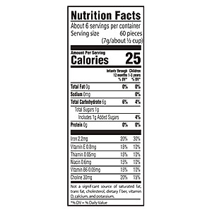 Gerber Graduates Puffs Cereal Snack, Banana and Strawberry Apple, 6 Count