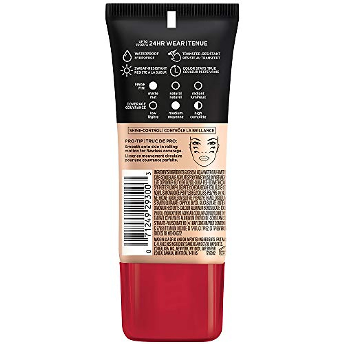 L'Oreal Paris K1828700 Infallible Pro-Matte Liquid Longwear Foundation Makeup, 102 Shell Beige, 1 Fl; Oz.