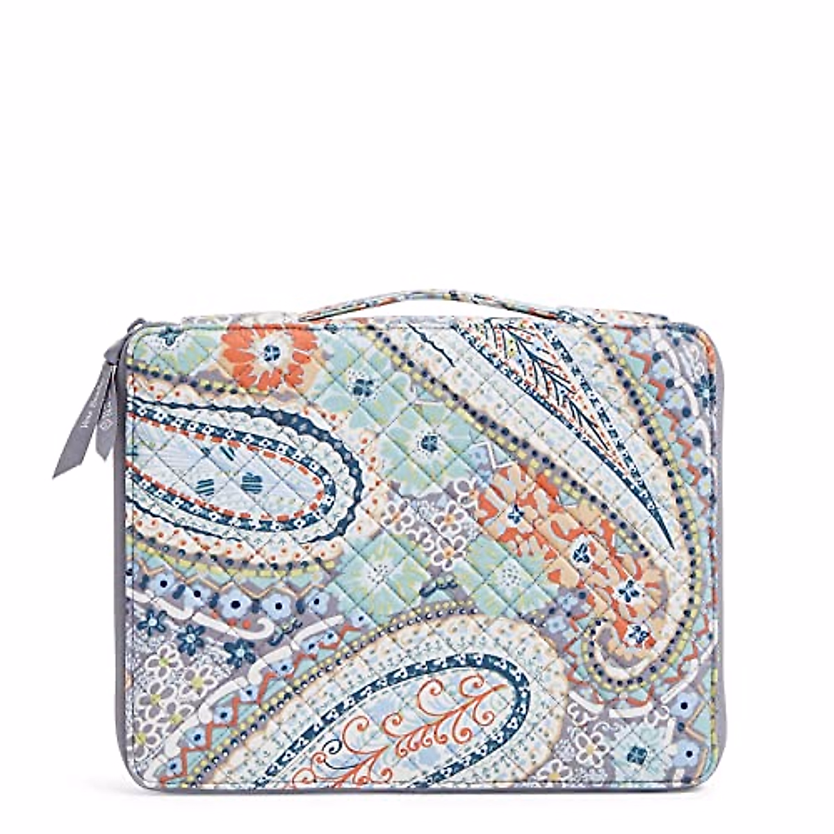 Vera Bradley Women's Cotton Tablet Organizer, Citrus Paisley - Recycled Cotton, One Size