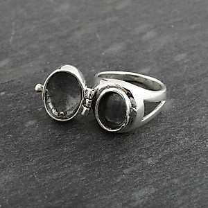 FashionJunkie4Life Sterling Silver Scorpion Poison Ring, Pillbox Rings, Sizes 7-9 (7)