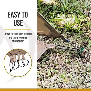 OneTigris Waterproof Tent Footprint, 81" x 65"