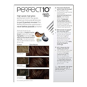 Clairol Nice'n Easy Perfect 10 Permanent Hair Dye, 5 Medium Brown Hair Color, Pack of 1