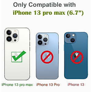 JOYAKI Wallet Case Compatible with iPhone 13 Pro Max,Slim Protective case with Card Holder,PU Leather Kickstand Card Slots Case with a Free Screen Protective Glass for iPhone 13 Promax(6.7")-Purple