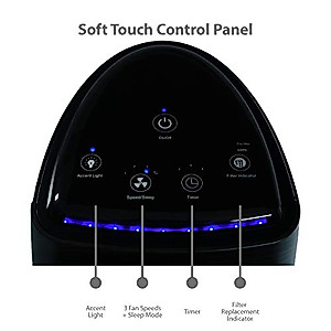 LivePure LP260TH-B Sierra Series True HEPA Digital Tall Tower Air Purifier for Home Captures Allergens, Smoke, Pollen, Mold, Dust Mites, Pet Hair, Energy Star Certified, Mahogany/Black