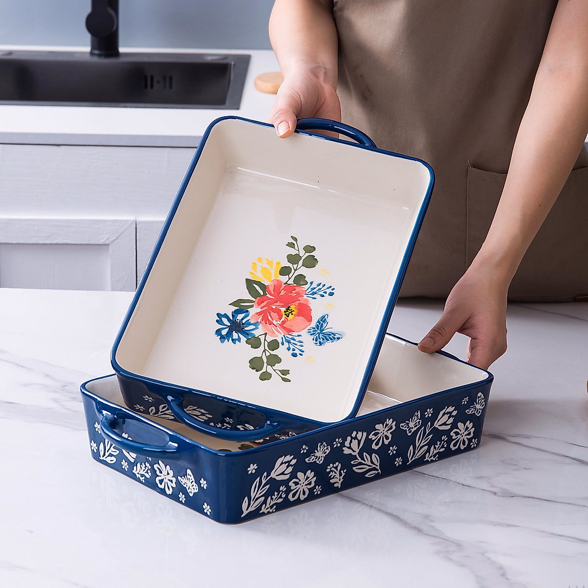 Wisenvoy Casserole Dish 9x13 Baking Pan Casserole Dishes For Oven Baking Dish Ceramic Lasagna Pan Baking Dishes For Oven