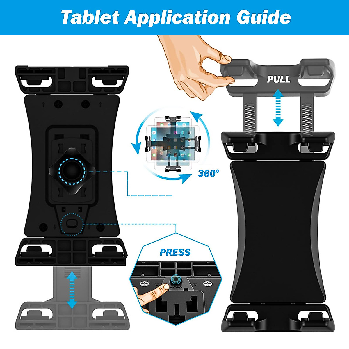 JISHAHS Phone & Tablet Holder for Concept 2 Rowing Machine PM5 Monitor, All-in-One Tablet Mount for C2 Rower Suitable for Tablets & Phones & iPad for Any Screen Size, Compatible with PM5 ONLY