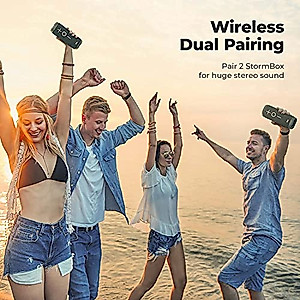 Tribit StormBox Bluetooth Speaker - 24W Portable Speaker, 360° Full Surround Sound, Enhanced Bass, Wireless Dual Pairing, IPX7 Waterproof, 20-Hour Playtime, 66ft Bluetooth Range Outdoor Speaker
