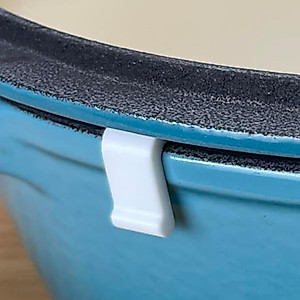 Dutch Oven Lid Protector Clips, Cookware Protector Clips Replacement Bumpers Stacking and Storage Protective Clips for Dutch Oven Pots-Pack of 8/16 (White)