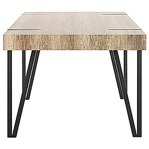 Safavieh Home Alyssa Rustic Industrial Brown and Black Dining Table