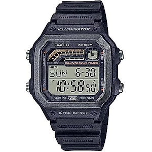 Casio Illuminator 10-Year Battery Countdown Timer Alarm Chronograph Men's Watch WS1600H-1AV