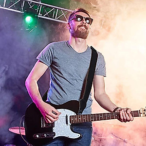 BetterJonny Guitar Strap, Adjustable Guitar Shoulder Strap Guitar Belt with Leather Ends Guitar Picks Strap Locks