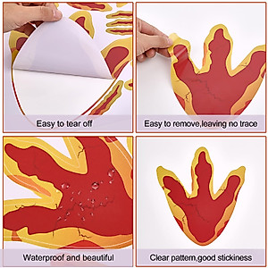 72 Dinosaur Footprints Peel and Stick Decals - Dinosaur Wall Stickers - Footprints for Classroom Footprints Decorations - Floor Decals - Dinosaur Track Stickers – Dino Decorations Dinosaur Party