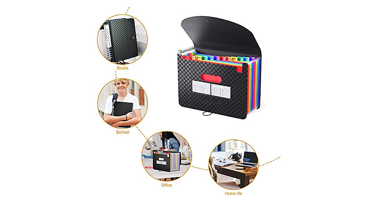 Abc Life 13 Pocket Accordion File Organizer A4 Letter