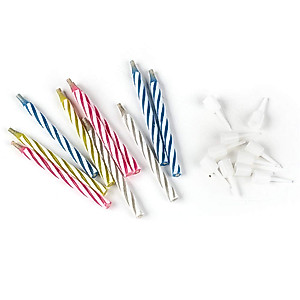 20PCS Magic Trick Relighting Candles Kids Brthday Cake Candle Party Novelty Joke Color Random