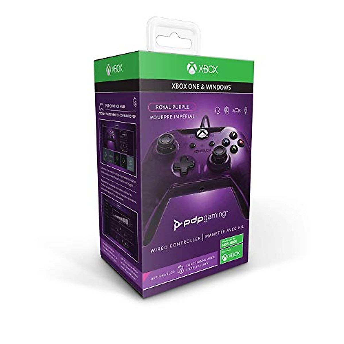 PDP Gaming Wired Controller: Royal Purple - Xbox One