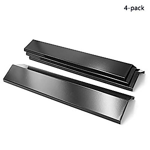 Hongso Grill Heat Plates for Brinkmann 810-3660-S, 810-2511-S, 810-2512-S, 810-8411-5, Pro Series 8300, Heat Shield for Uniflame, Backyard Grill, 15 3/8 inch Porcelain Steel Flame Tamer 4-Pack