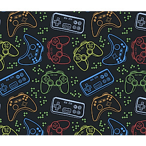 Stesha Party Video Game Gift Wrap Gamer Present Wrapping Paper 30 x 20 Inch (3 Sheets)