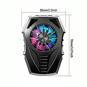 Active Cooling Fan Mobile Phone Radiator for Playing Games Watching Videos Cooler Controller Compatible for Universal iPhone/Android Smartphone