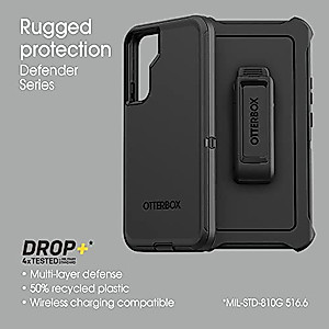 OtterBox Galaxy S22+ Defender Series Case - FORT BLUE, Rugged & Durable, with Port Protection, Includes Holster Clip Kickstand