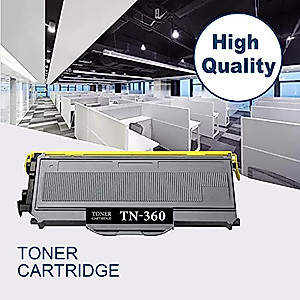 JUL 2-Pack Black TN-360 Toner Cartridge Compatible Replacement for Brother DCP-7030 7040 7045N HL-2120 2125 2150 2170 MFC-7040 7320 7345DN 7440 7440N 7840 7840W Printer, Page Yield Up To 5,600 Pages