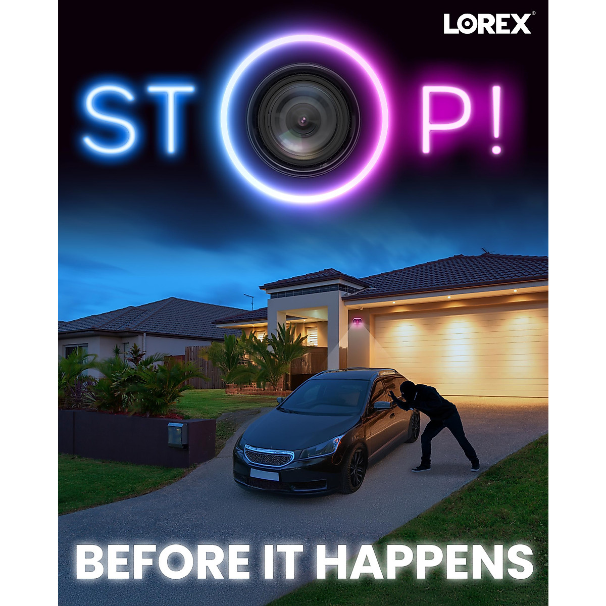 Lorex 1080p Wired WiFi Smart Video Doorbell Camera w/No Subscription Fee - Smart Security Lighting, Motion Detection, 2 Way Talk, Includes 32GB MicroSD (Slate)
