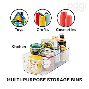 Oggi Clear Stackable Storage Bin for Fridge, Freezer and Pantry