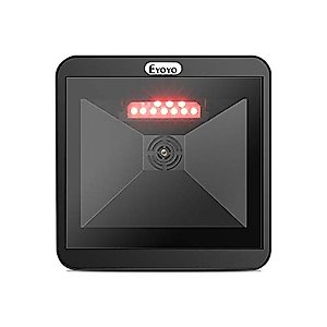 Eyoyo Hands-Free 2D QR Barcode Scanner, Omnidirectional Desktop Automatic 1D Barcode Reader Big Scan Window to Read PDF417 on ID Card, Driver's License, Passport for Supermarket Library Retail Store