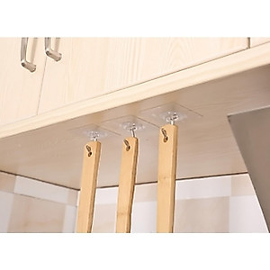 ABOOFAN 20 Pcs Nail- Hook Ceiling Hook White Round Stool House Shaped Floating Shelves Invisible Hook Clear Adhesive Hooks Metal Camera Sticker Fix It Toddler Toy Wall Hook Water Proof