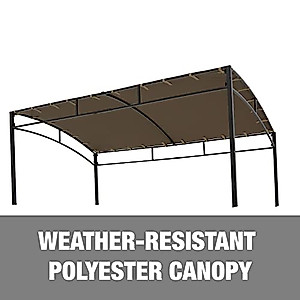 Bliss Hammocks Bliss Outdoors BCA-100 85in BBQ Grill Gazebo Canopy w/Serving Shelf, Steel Construction, Weather-Resistant, Sun-Shade, Bronze