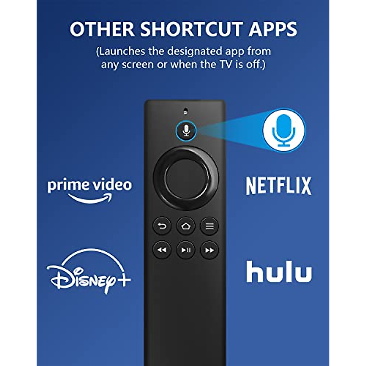 2nd Gen DR49WK B PE59CV Replacement Voice Remote for Amazon Fire TV Stick (2nd Gen/3rd Gen/Lite/4K) Fire TV Cube (1st Gen/2nd Gen, and Later) Fire TV (3rd Gen, Pendant Design)