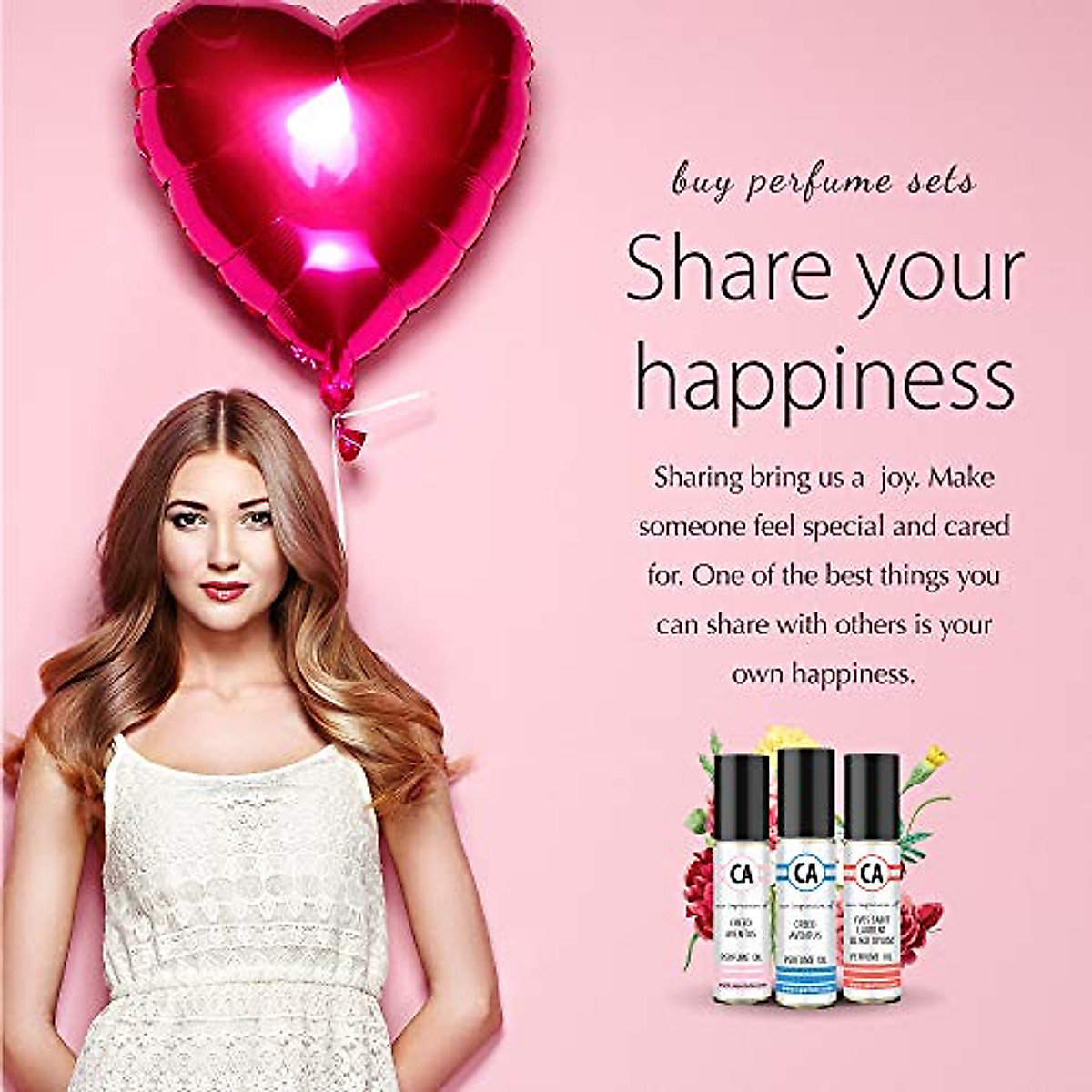 CA Perfume 2020 Most Attractive Women Set Impression of (Love in White + Bombself + Chancellor Tendre + Adore You+ Mon Parisian) Fragrance Body Oils Travel Size Roll-On (0.3 Fl Oz/10 ml) x5