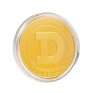 Gold Dogecoin Coin Doge Commemorative Coin Crypto Currency 2021 Limited Edition Collectible Coin with Display Case
