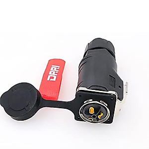 DRRI XHE28 Series 2pin Waterproof Connector IP65/ IP67 Quick-Connect 30A 308V Male and Female RV Solar Port Connector (2-Pin 30A 380V)