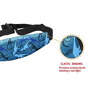 AFPANQZ Cute Dinosaur Baby Car Seat Head Support Adjustable Head Band Strap Holder Stroller Neck Relief Strap Headrest Stroller Carseat Sleep Positioner Kids Babies Toddlers Washable Blue Colored