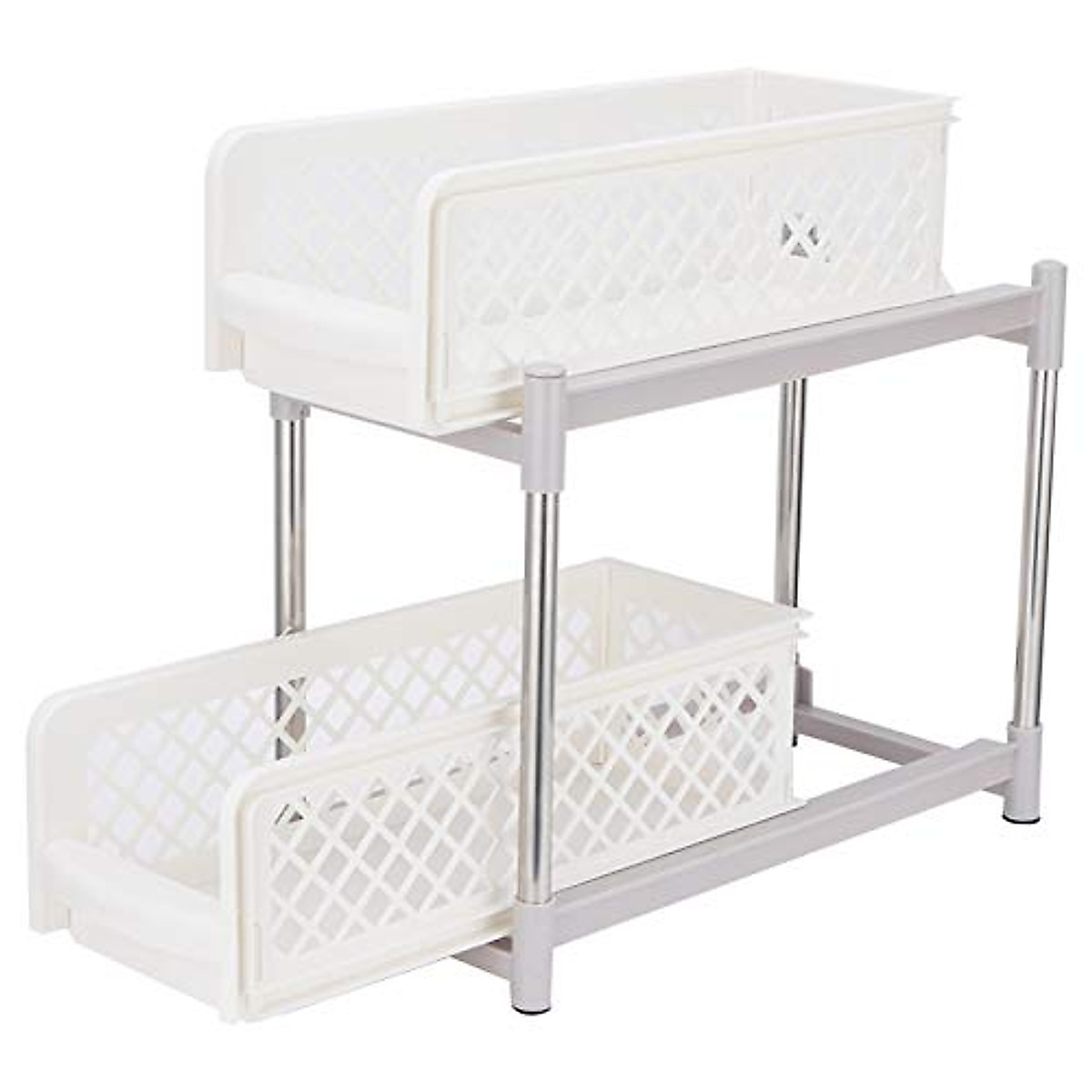 Hyuduo Bathroom Basket, Provides Ample Space Bathroom Storage Rack Storage Cabinet Organizer for Kitchen Bathroom Office Bedroom Garage,Rack