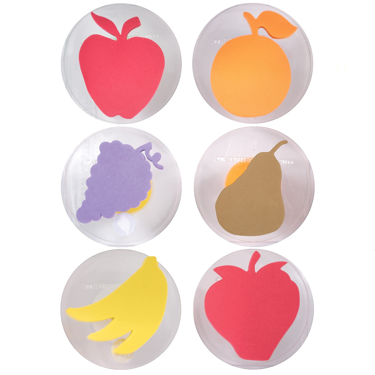 READY 2 LEARN Giant Stampers - Fruit - Set of 6 - Easy to Hold Foam Stamps for Kids - Arts and Crafts Stamps for Displays, Posters, Signs and DIY Projects