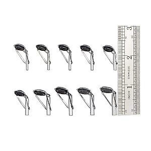 WMYCONGCONG 80 PCS Fishing Rod Guide Tips Repair Kit Metal Spinning Fishing Rod Guides Spare Parts Ceramic Ring Guide Tips