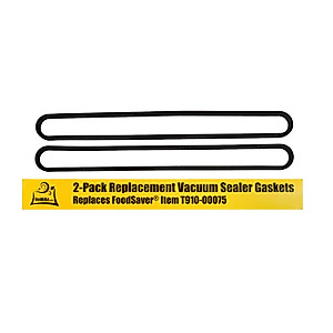 Upper and Lower Gasket Replacements for FoodSaver (2 Foam Gaskets) - Fits V2200, V2400, V2800, V3000, V3200 Series Vacuum Sealers (Replaces Food Saver T910-00075) by OutOfAir