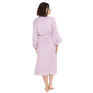 TexereSilk Women's Luxury Terry Cloth Bathrobe - NEW & IMPROVED FABRIC (Lavender Fog, Large/X-Large)