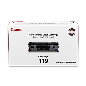 Canon Genuine Toner, Cartridge 119 Black (3479B001), 1 Pack, for Canon imageCLASS MF5800 /5900/6100 Series, MF410 Series, LBP6300 / 6600 Series, LBP250 Series Laser Printer