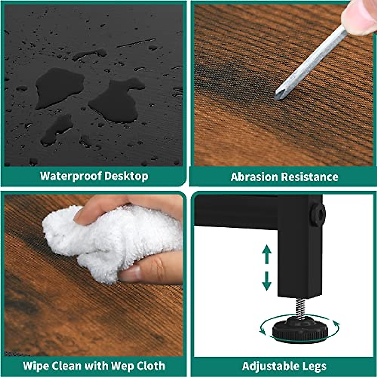 YITAHOME 10 Drawers Dresser - Fabric Storage Tower Organizer Unit for Bedroom, Living Room, Hallway, Closets - Sturdy Steel Frame, Wooden Top & Easy Pull Fabric Bins (Rustic Brown) (MAYIH0000272MA)