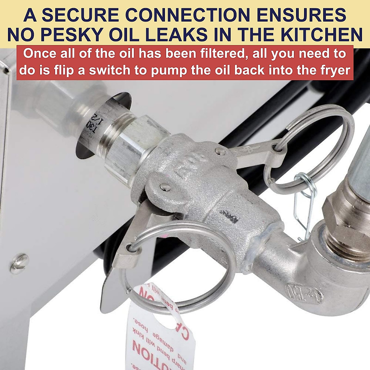 MirOil BD505 Deep Fryer Filter Machine | Electric Filter Machine and Discard Trolley for 55lb Fry Oil |Made in USA | Fryer Oil Cleaner and Portable Oil Filter Machine