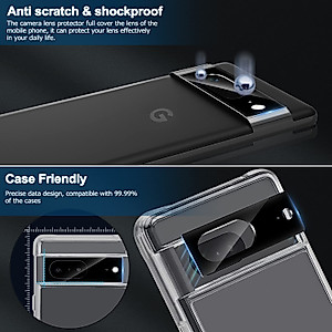 LYWHL [2+2 Pack] for Google Pixel 7 Privacy Screen Protector with Camera Lens Protector, Tempered Glass Anti-Spy Anti-Scratch 9H Hardness Film for Pixel 7 6.3” [Don’t Support Fingerprint Unlock]